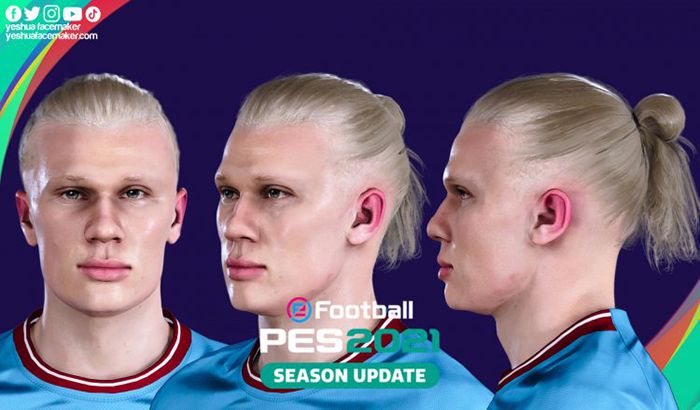 فیس Erling Haaland V2 برای PES 2021 - آپدیت 28 خرداد 1401 | مودینگ وی