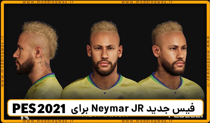 فیس جدید Neymar JR برای PES 2021 - آپدیت 18 اذر 1401 - مودینگ وی