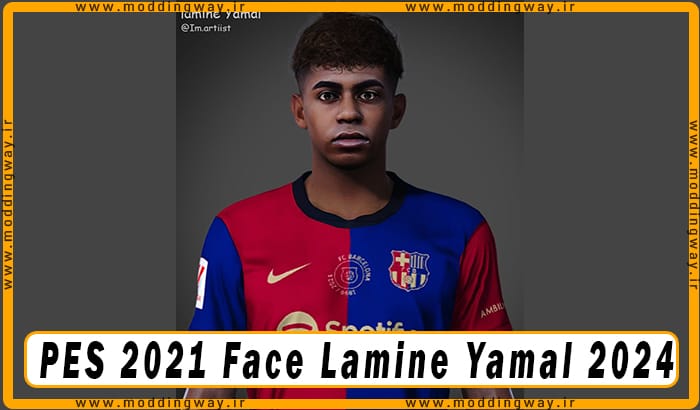 فیس Lamine Yamal 2024 برای PES 2021 - آپدیت 7 شهریور 1403 | مودینگ وی