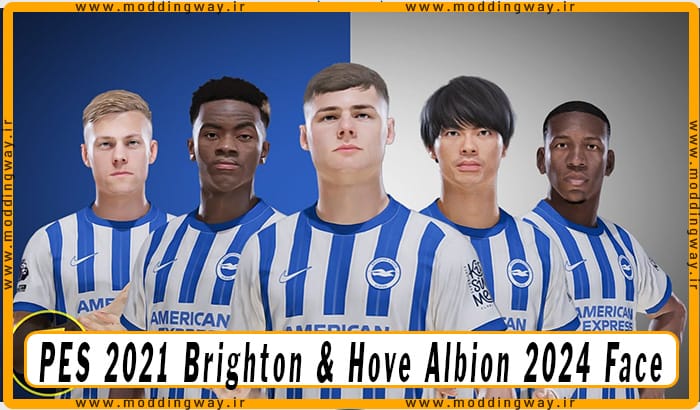 فیس پک Brighton & Hove Albion 2024-2025 برای PES 2021 | مودینگ وی