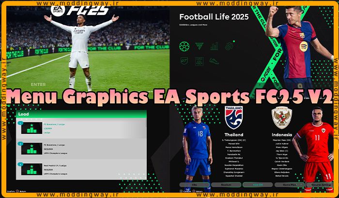 گرافیک منو EA Sports FC25 برای PES 2021 - ورژن 2 | مودینگ وی