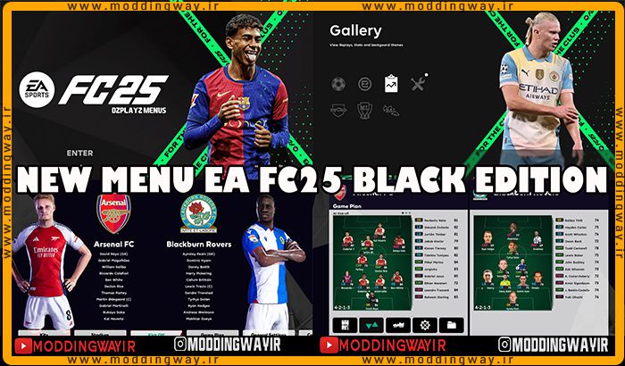 ماد گرافیکی EA FC25 BLACK EDITION برای PES 2021 | مودینگ وی