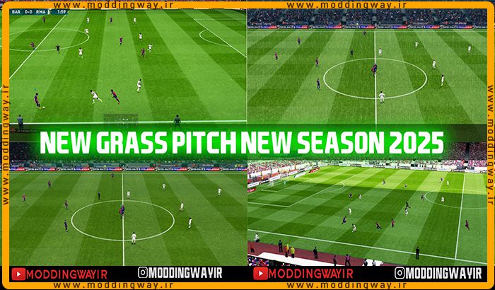 چمن GRASS SEASON 2025 برای PES 2017 | مودینگ وی