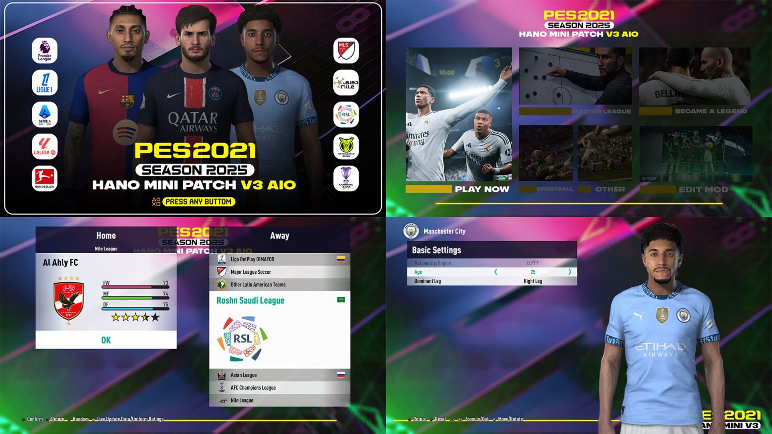 پچ HANO Mini Patch V3.3 برای PES 2021 | مودینگ وی