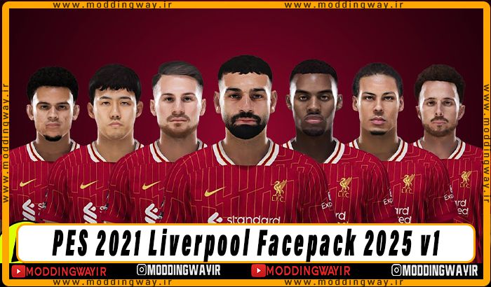 فیس پک Liverpool 2025 برای PES 2021 | مودینگ وی